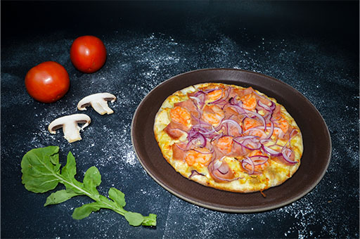 Pizza Camarón jamón y queso | FX Pizza Gourmet